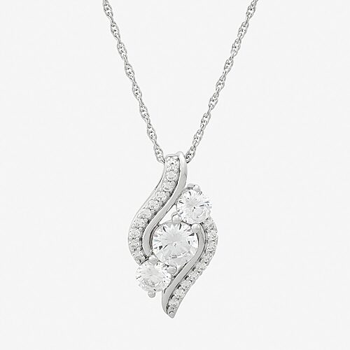 Click here for Womens White Cubic Zirconia Sterling Silver 18 Inc... prices