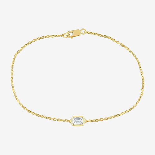 Click here for (G / Si1-Si2) Womens Sterling Silver 7.25 Inch Sol... prices