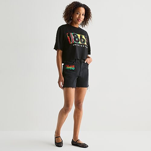 Click here for Hope & Wonder Juneteenth Womens Denim Short  6  Bl... prices