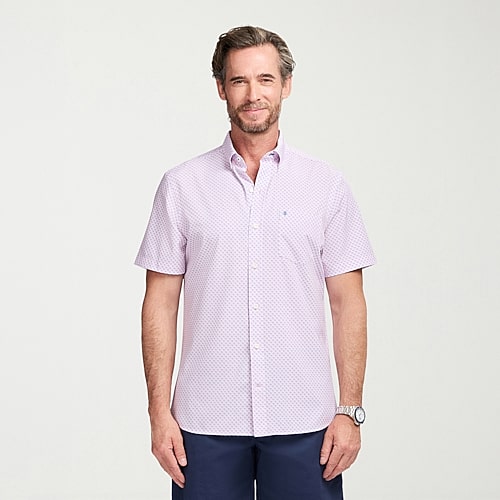 Click here for IZOD Breeze Mens Short Sleeve Athletic Fit Button-... prices