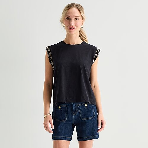 Click here for Liz Claiborne Womens Round Neck Sleeveless Blouse... prices