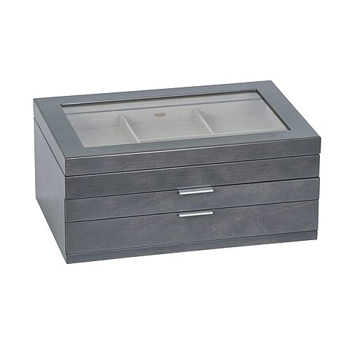 Click here for Mele & Co. Misty Glass Top Wooden Jewelry Box prices