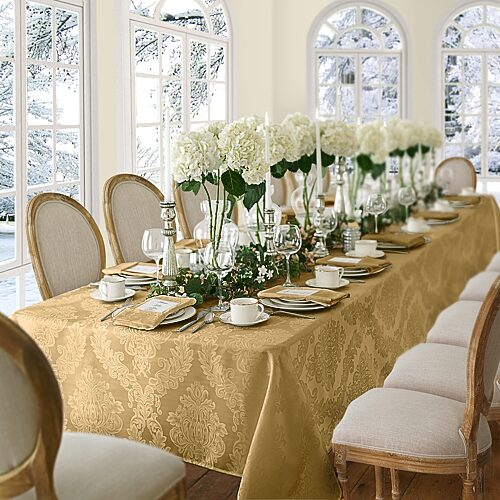 Elrene Barcelona Tablecloth  60 x 120 - Gold