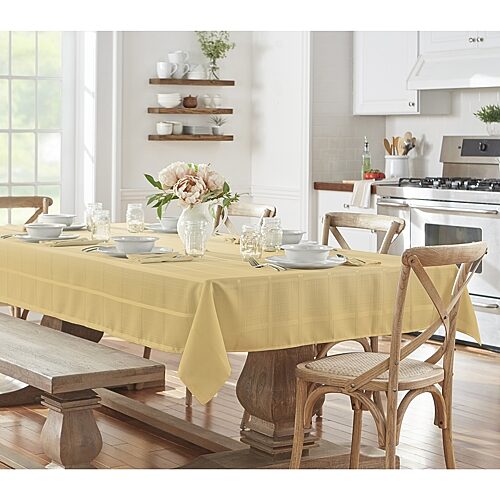 Click here for Elrene Elegance Plaid 52 X 52 Tablecloth - Gold prices
