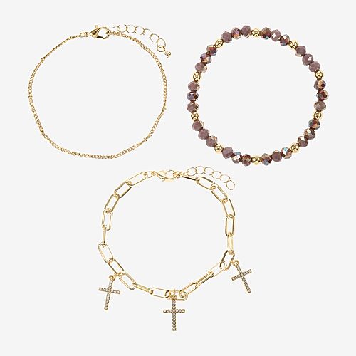 Click here for Sparkle Allure Womens 3-pc. Purple Glass 14K Gold... prices