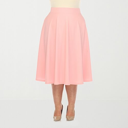 Click here for Plus Size White Mark Flared Midi Skirt with Pocket... prices