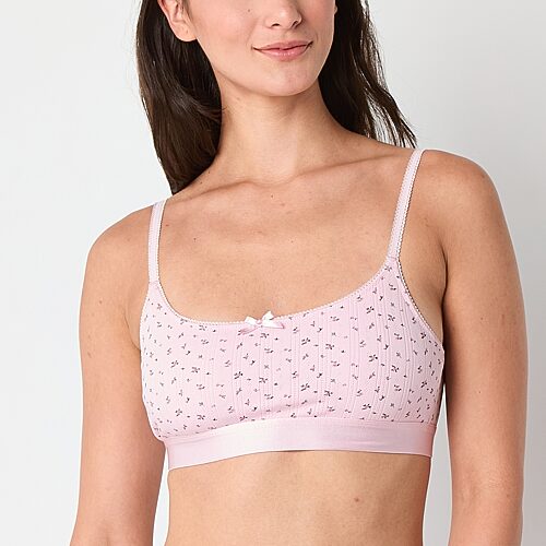 Click here for Arizona Body Cotton Scoop Bralette  Large  Pink prices