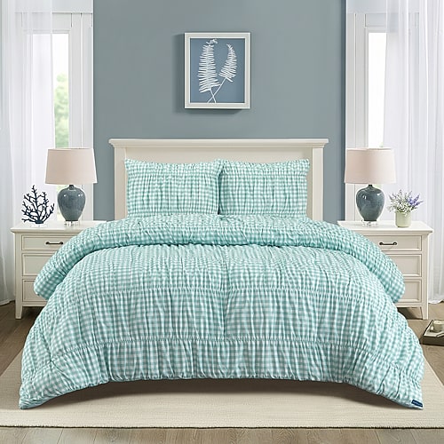 Click here for AEROPOSTALE Ruched Gingham Easy Care Comforter Set... prices