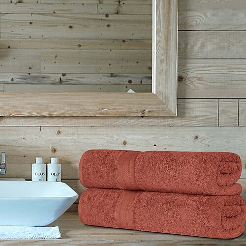 SUPERIOR Atlas Premium Cotton 2-pc. Bath Sheet  One Size  Brown