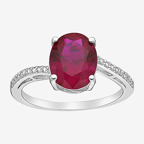 Click here for Diamond Accent and Gemstone Sterling Silver Oval S... prices
