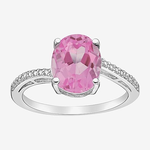 Click here for Diamond Accent and Gemstone Sterling Silver Oval S... prices