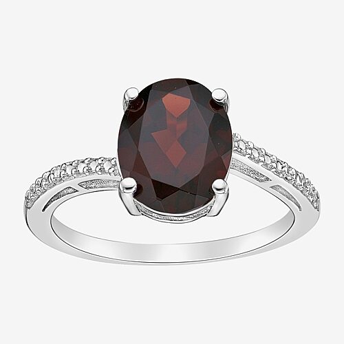 Click here for Diamond Accent and Gemstone Sterling Silver Oval S... prices