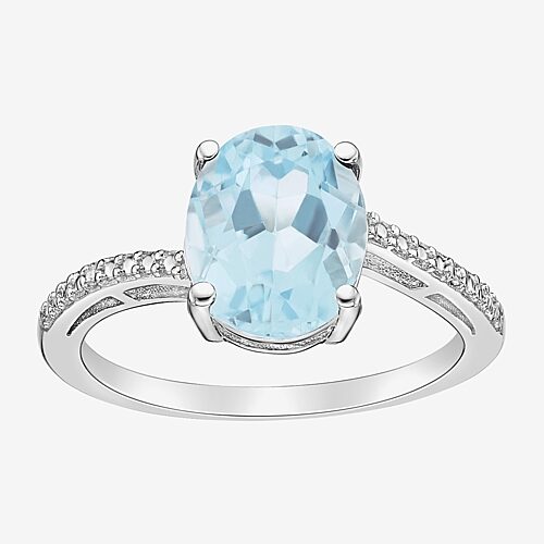 Click here for Diamond Accent and Gemstone Sterling Silver Oval S... prices