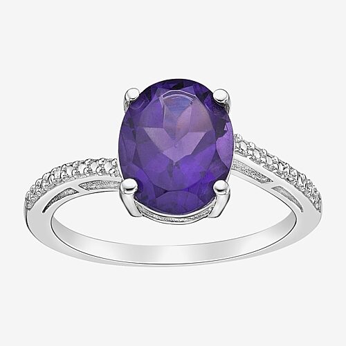 Click here for Diamond Accent and Gemstone Sterling Silver Oval S... prices