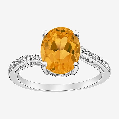 Click here for Diamond Accent and Gemstone Sterling Silver Oval S... prices
