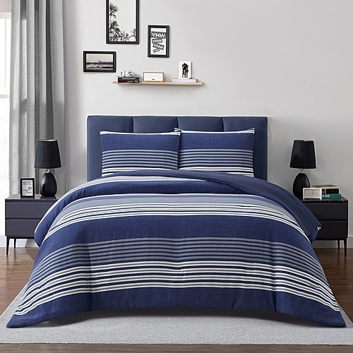 Click here for AEROPOSTALE Blocked Stripe Easy Care Comforter Set... prices