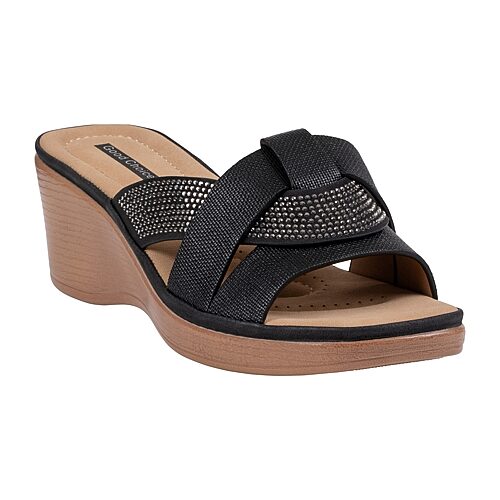Click here for GC Shoes Womens Selva Rhinestone Wedge Sandals  7... prices