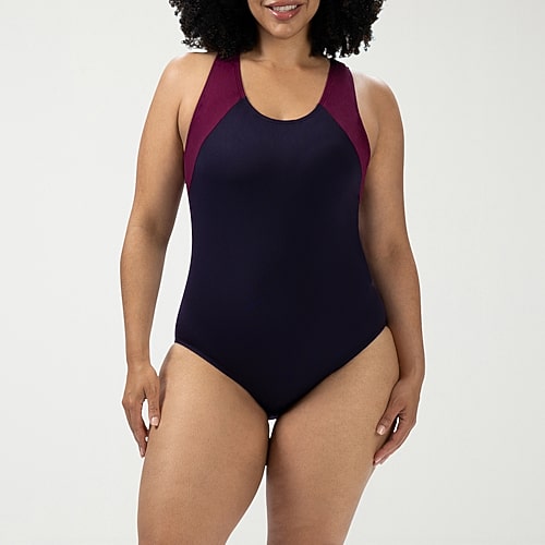 Click here for Dolfin Womens Panel Moderate Coverage One Piece Sw... prices