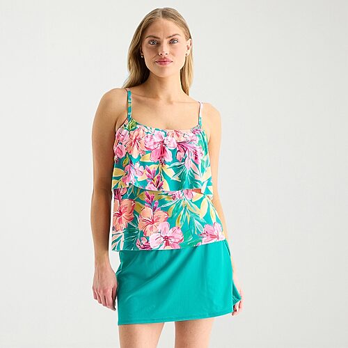 Click here for Sonnet Shores Womens Floral Tankini Swimsuit Top... prices