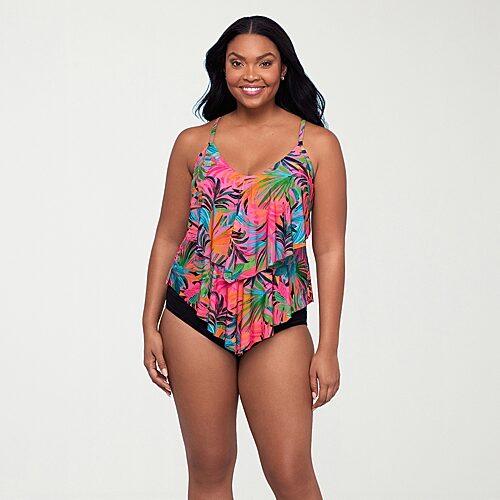 Click here for Trimshaper Womens Leaf Tankini Swimsuit Top  8  Mu... prices