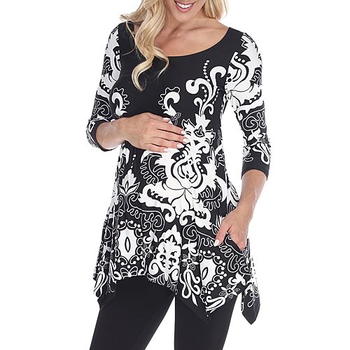 Click here for Womens White Mark Ganette Paisley Floral Tunic Mat... prices