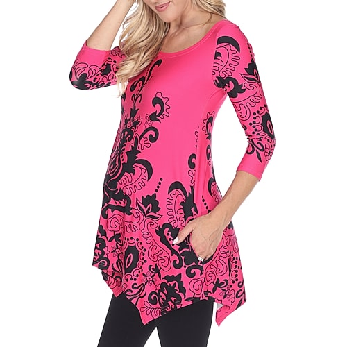 Click here for Womens White Mark Ganette Paisley Floral Tunic Mat... prices