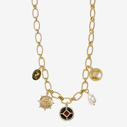 Click here for Liz Claiborne Gold Tone Nautical Charm Womens 17 I... prices