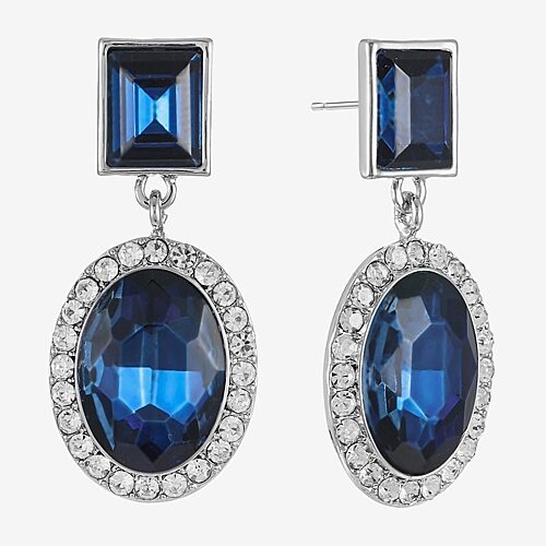 Click here for Monet Jewelry Halo Womens Glass Oval Hypoallergeni... prices