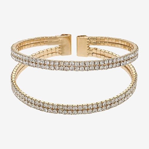 Click here for Monet Jewelry Timeless Gold Tone Womens Glass Cuff... prices