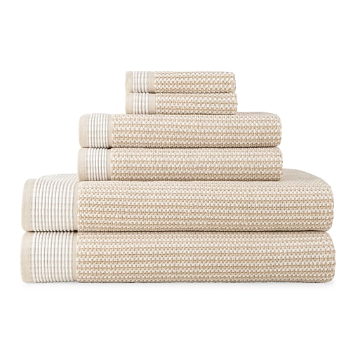 Click here for Linden Street Textured Geometric Bath Towel  One S... prices