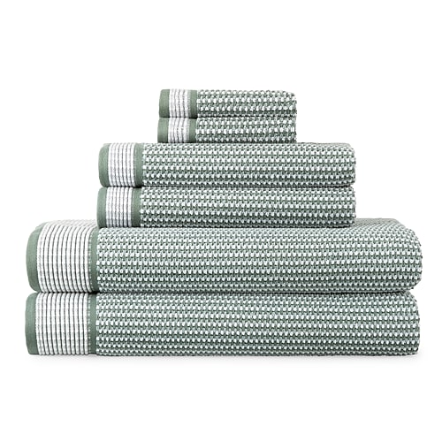 Click here for Linden Street Textured Geometric Bath Towel  One S... prices