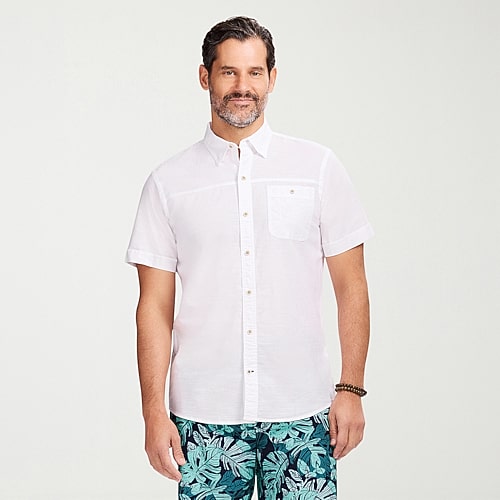Click here for IZOD Dockside Chambray Mens Short Sleeve Classic F... prices