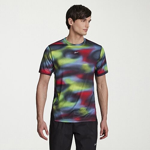 Click here for Reebok Mens Run Distort All Over Print Speed Crewn... prices