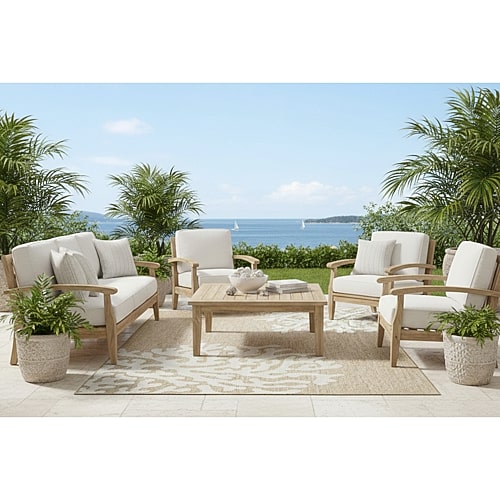 Click here for Celeste Coastal Reef Indoor Outdoor Rectangular Ar... prices