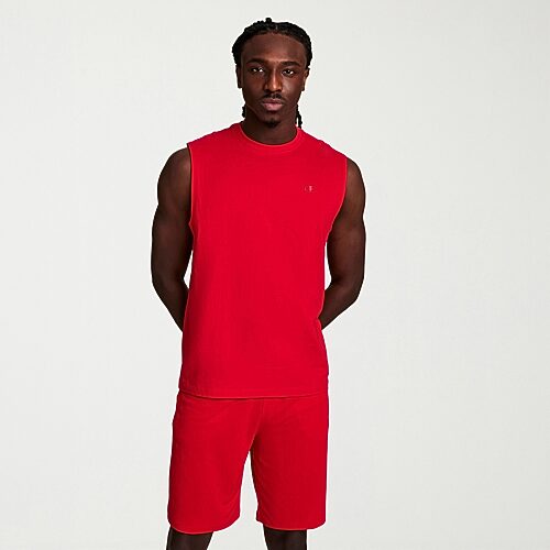 Champion Mens Jersey Muscle Tank - Tango Red