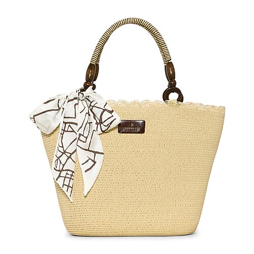 Click here for London Fog Straw With Wide Braided Tote Bag  One S... prices