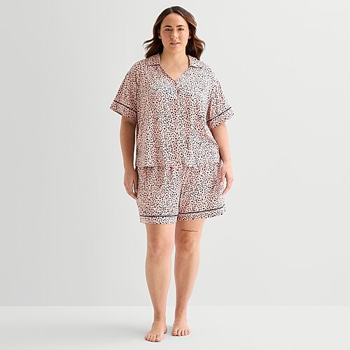 Click here for Ambrielle Womens Short Sleeve 2-pc. Plus Pajama Se... prices