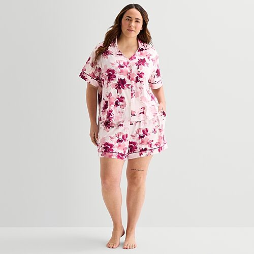 Click here for Ambrielle Womens Short Sleeve 2-pc. Plus Pajama Se... prices