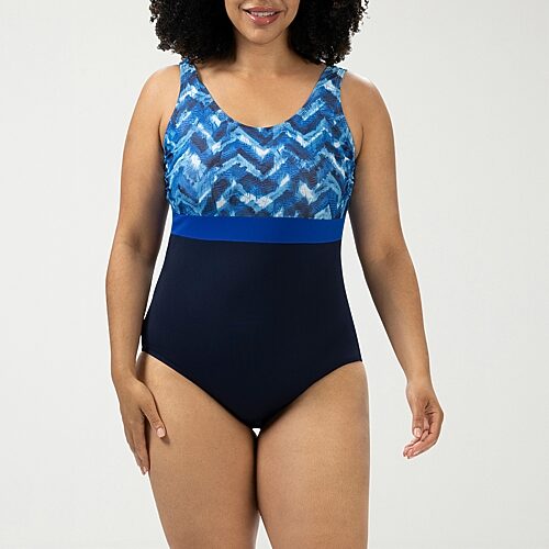 Click here for Dolfin Womens Striped Moderate Coverage One Piece... prices
