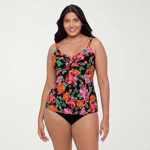 Click here for Trimshaper Womens Floral Tankini Swimsuit Top  18... prices