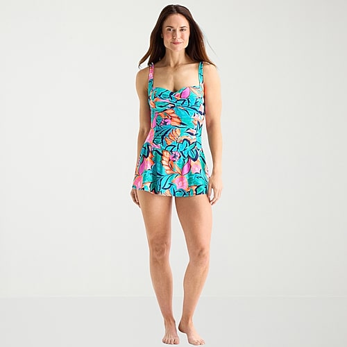Click here for Liz Claiborne Womens Tropical Floral Swim Dress  8... prices