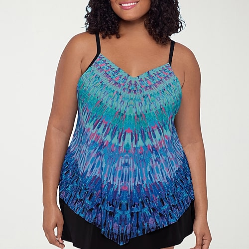 Click here for Plus Size Swimshaper Going Places Abstract Tankini... prices