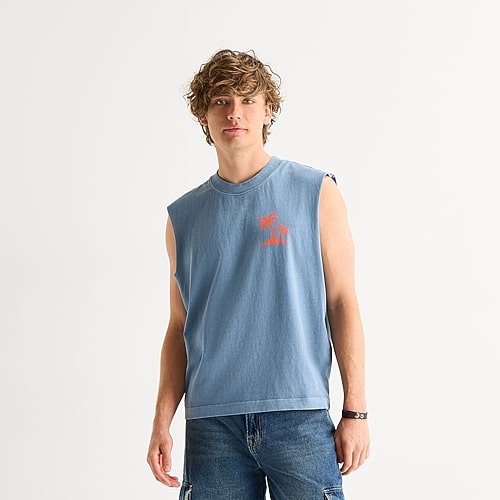 Click here for Arizona Mens Crew Neck Sleeveless Muscle T-Shirt... prices