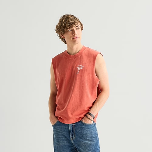Click here for Arizona Mens Crew Neck Sleeveless Muscle T-Shirt... prices