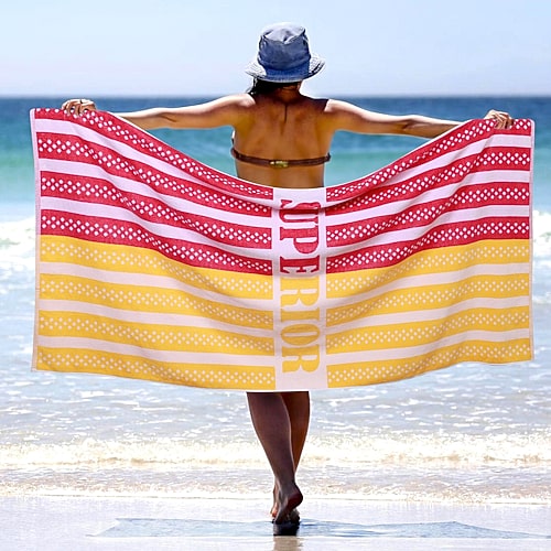 Click here for SUPERIOR Striped Cotton Oversized Quick Dry Beach... prices