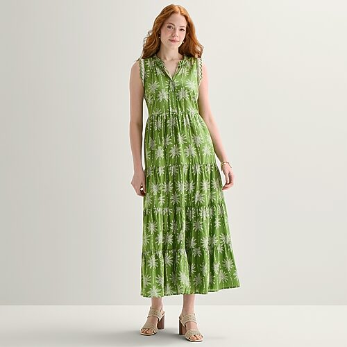 Click here for St. Johns Bay Womens Split Tie Neck Sleeveless A-L... prices