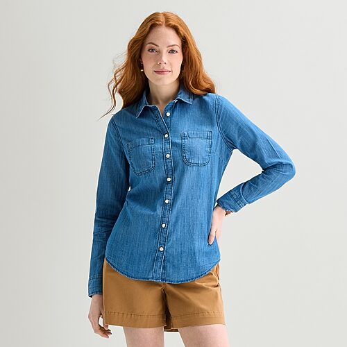 Click here for St. Johns Bay Womens Cuffed Long Sleeve Regular Fi... prices