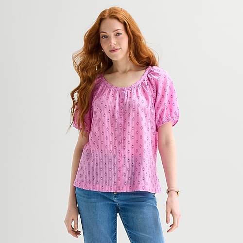 Click here for St. Johns Bay Womens Round Neck Short Sleeve Regul... prices