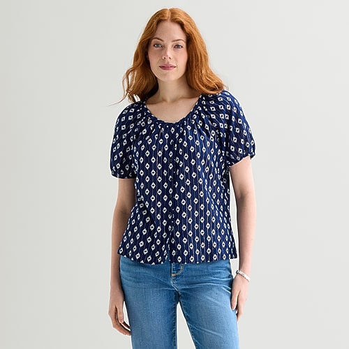 Click here for St. Johns Bay Womens Round Neck Short Sleeve Regul... prices