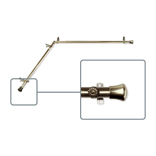 Click here for Rod Desyne Corner 13/16 IN Adjustable Curtain Rod... prices